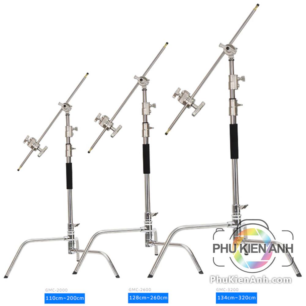 Chân đèn boom Light Stand C inox cao cấp 320 cm chụi tải 20kg ...