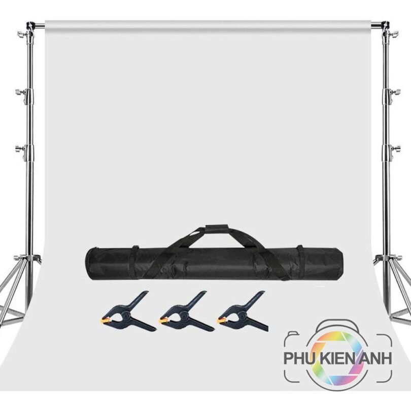 Bộ khung treo phông di động Inox 2.8m X 3m tải 15kg 20kg tặng kèm túi ...