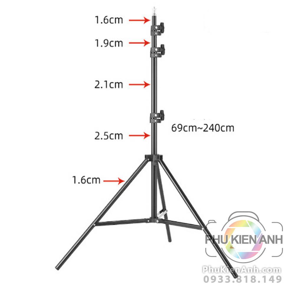 Chân đèn 70- 240cm loại tốt chịu tải cao - phukienanh.com